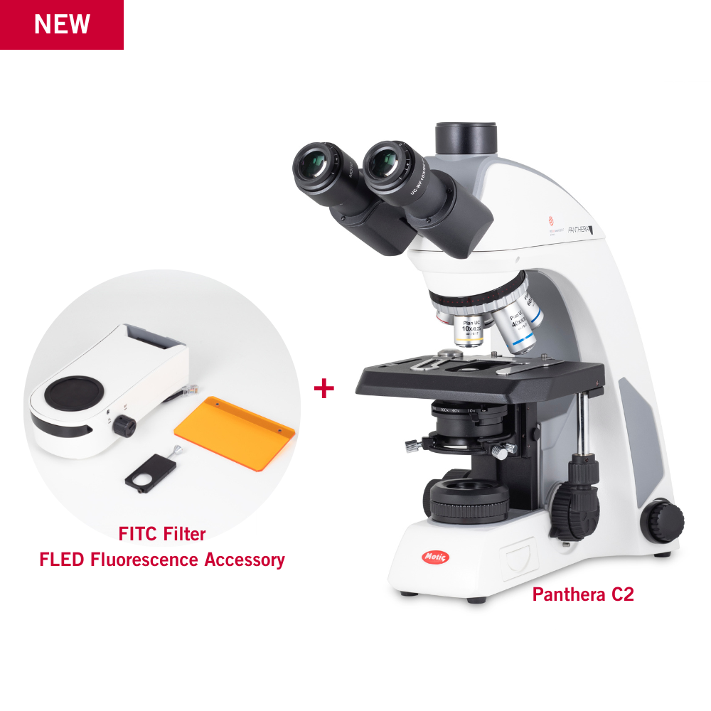 Panthera C2 with FITC Filter Fluorescence Bundle | Motic Microscope ...